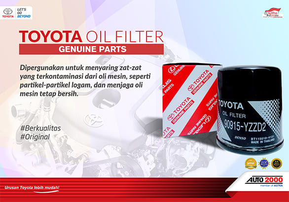 Jual Oil Filter Agya, Calya,Avanza, Rush Original | Auto2000